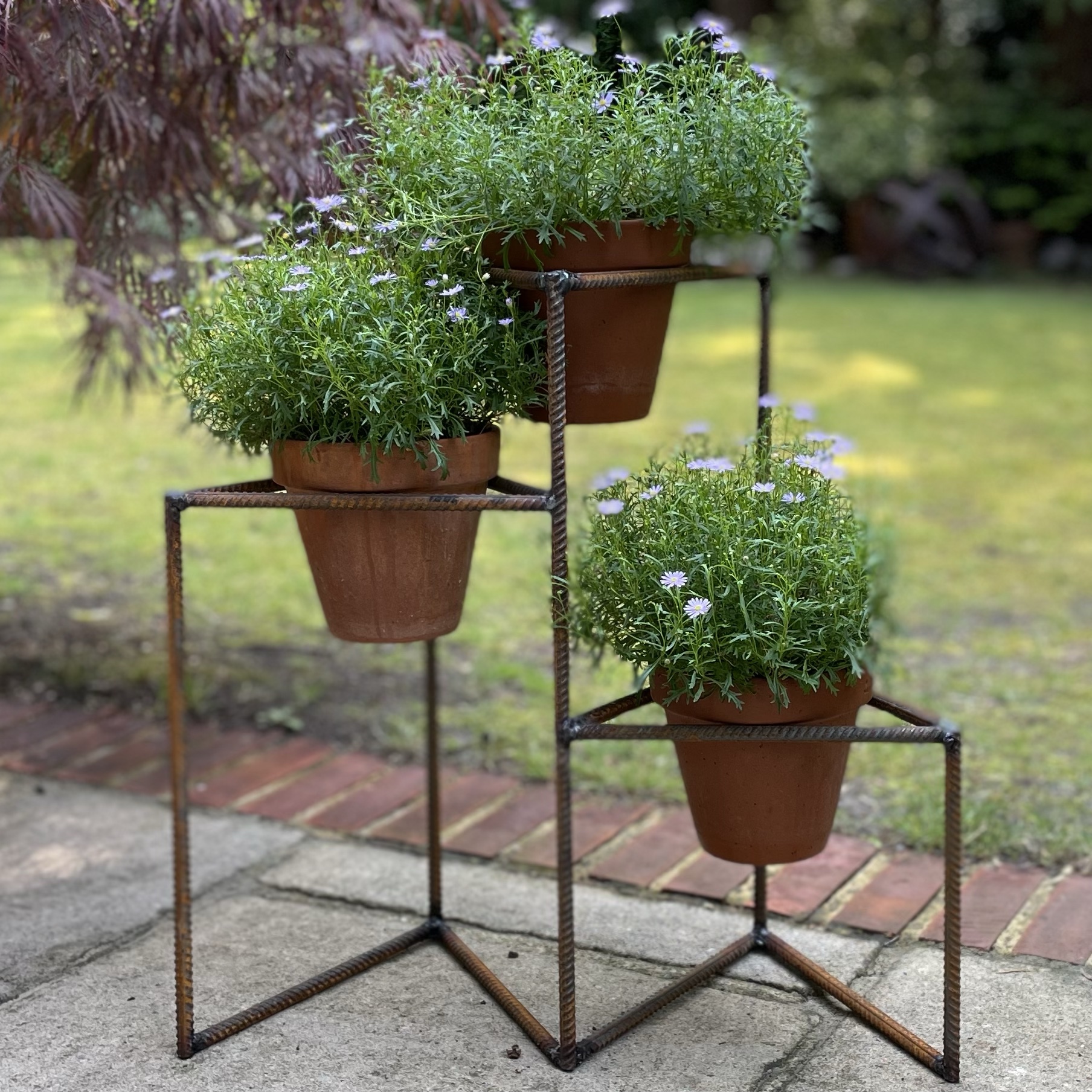 Three Pot Planters – Maultway Metalworks